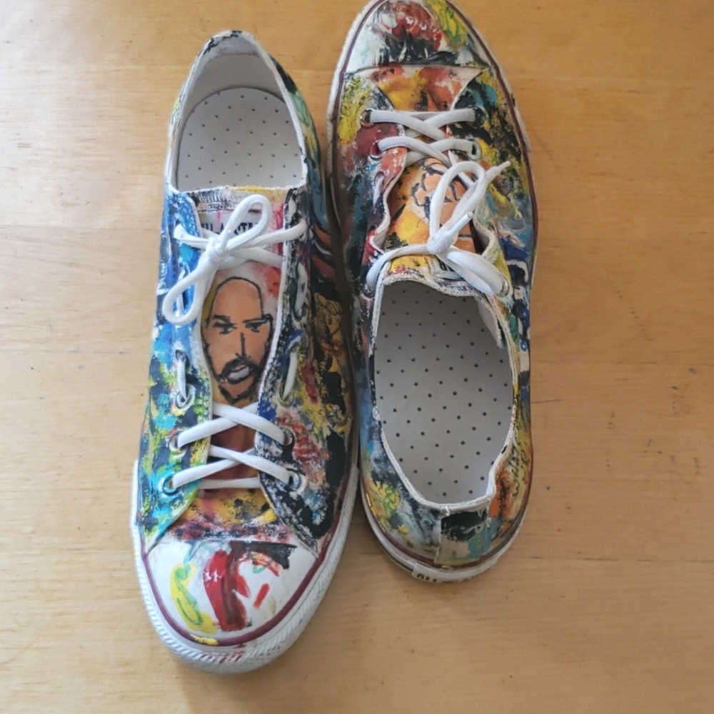 Converse All Star Custom Painted Sneakers - Gem